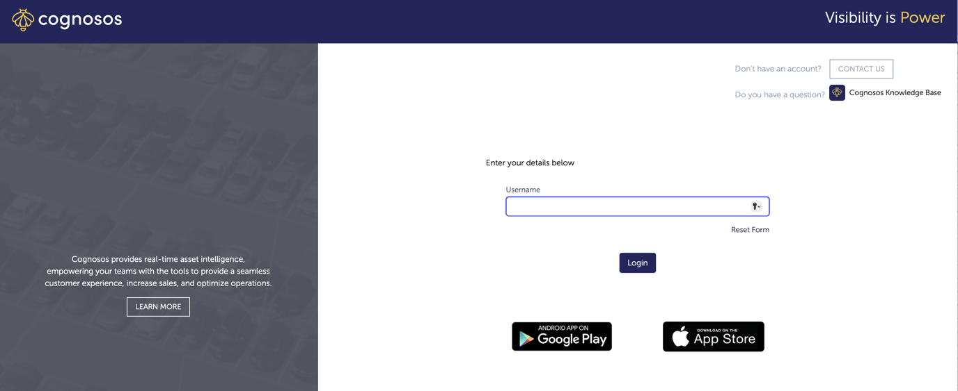 Accessing the Cognosos Portal